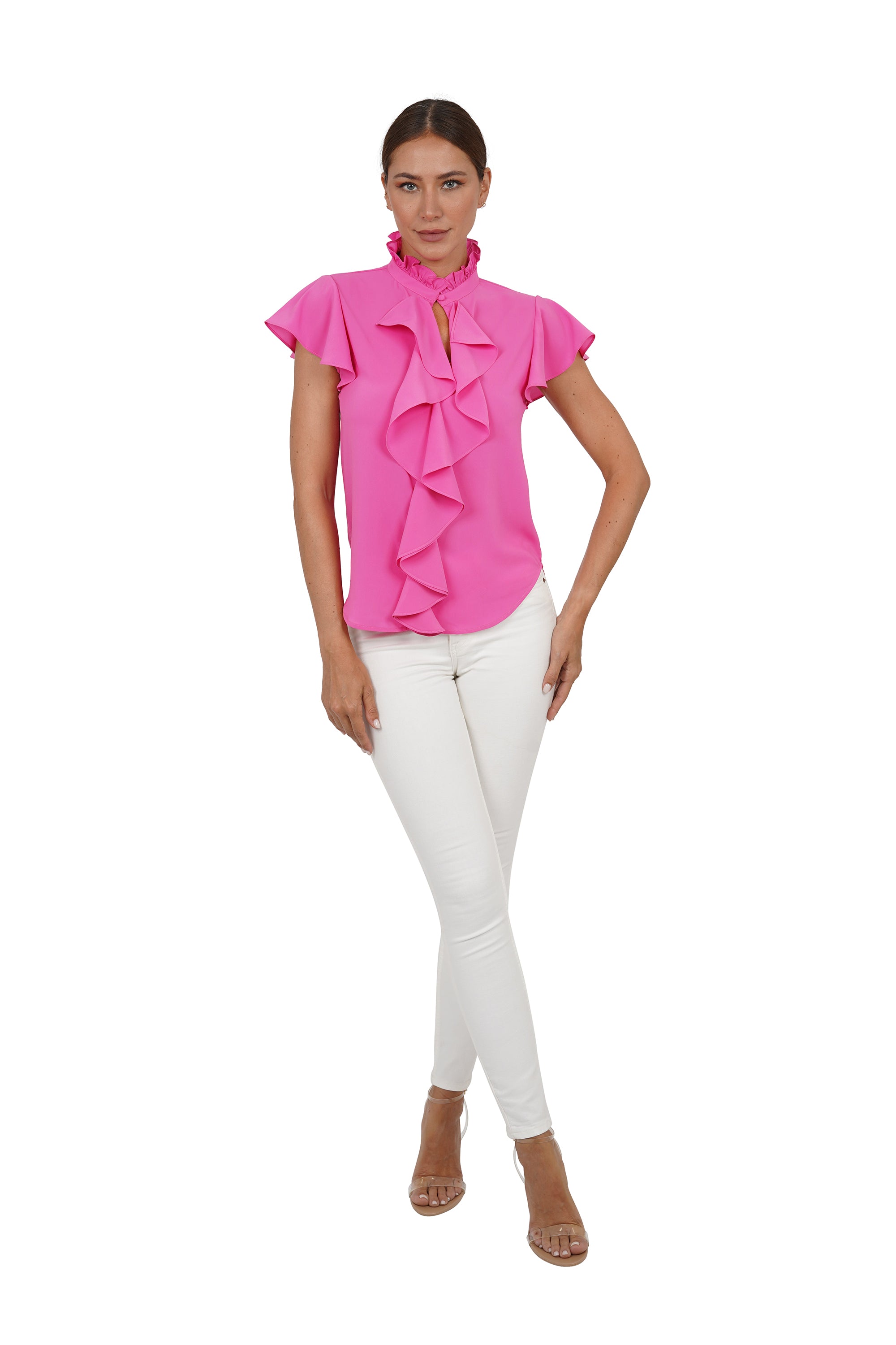 Trixie Cascade Ruffled Sleeve Blouse – Love Token US